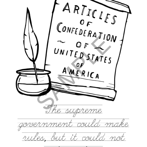 coloring pages articles of confederation