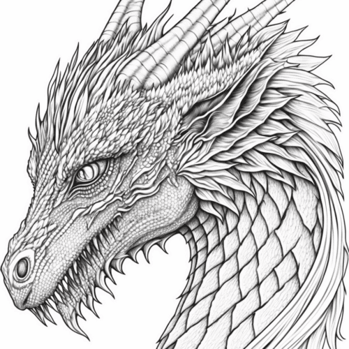 realistic dragon printable coloring pages