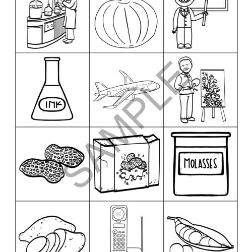 coloring sheet of george washington carver