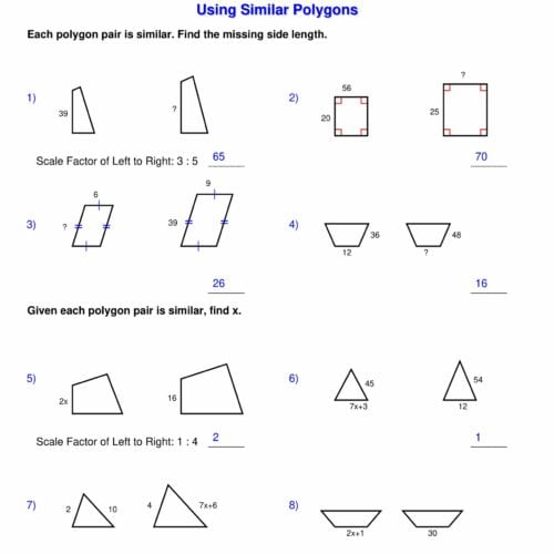 similar shapes missing side