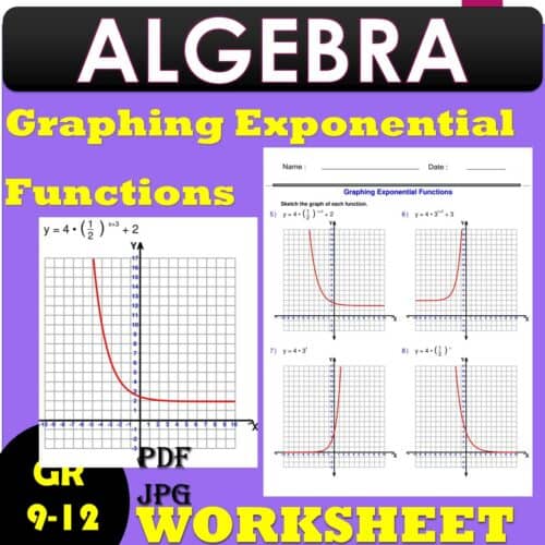 exponential function graph worksheet
