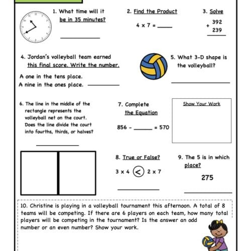 volleyball math problems