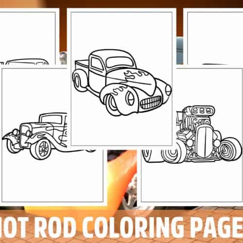 classic hot rod coloring pages
