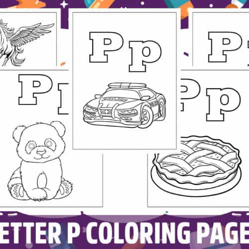 preschool letter p coloring pages
