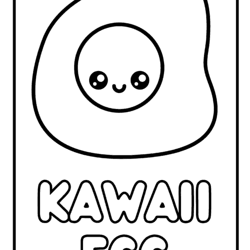 kawaii food with faces coloring pages