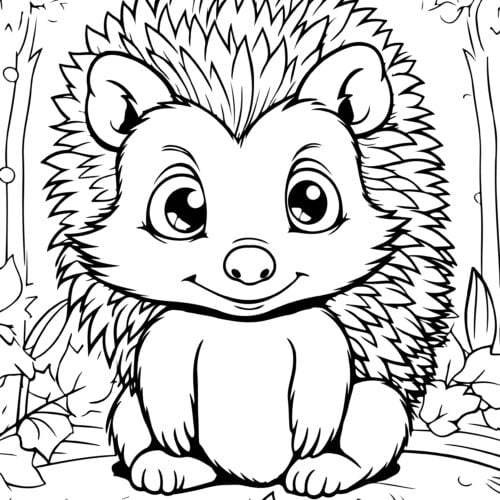 hedgehog coloring pages to print