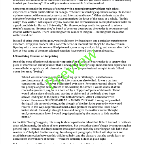 narrative essay example college