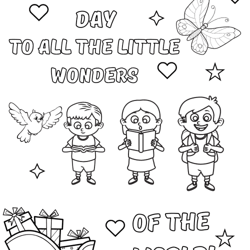 printable children's day coloring pages