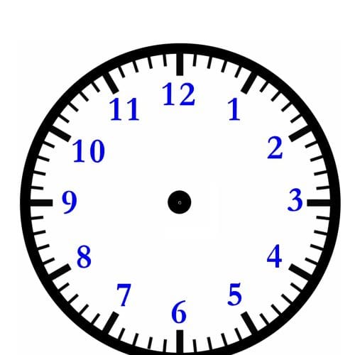 clock face for kids learning