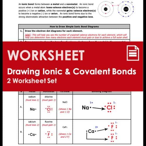 Covalent Lewis Dot Structures Worksheet