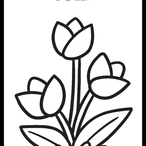 tulip coloring pages to print