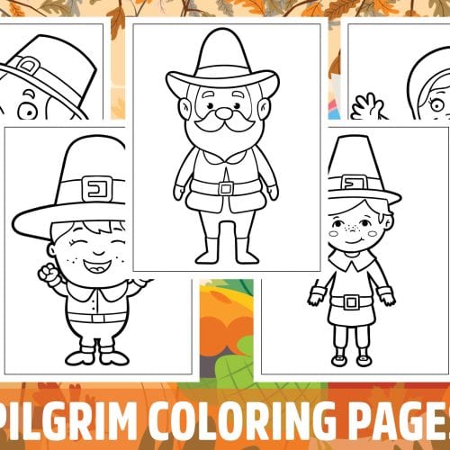 pilgrim face coloring page