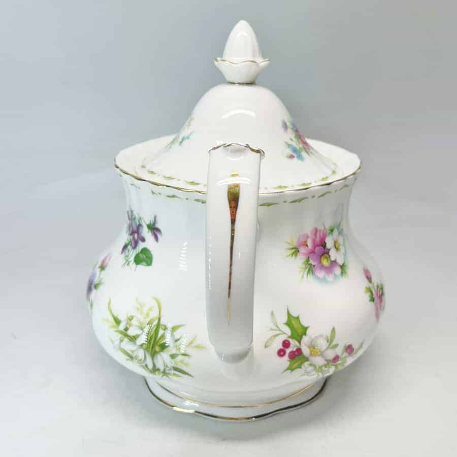 Royal Albert Flowers Of The Month Tea Pot - Clyde on 4th Antiques ...