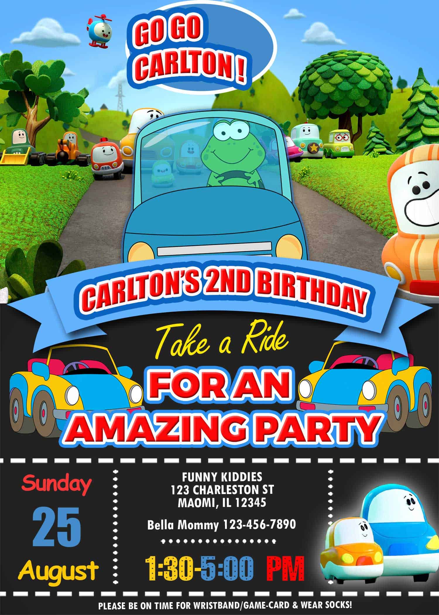 Go Go Cory Carson Birthday Invitation | Digital Invite