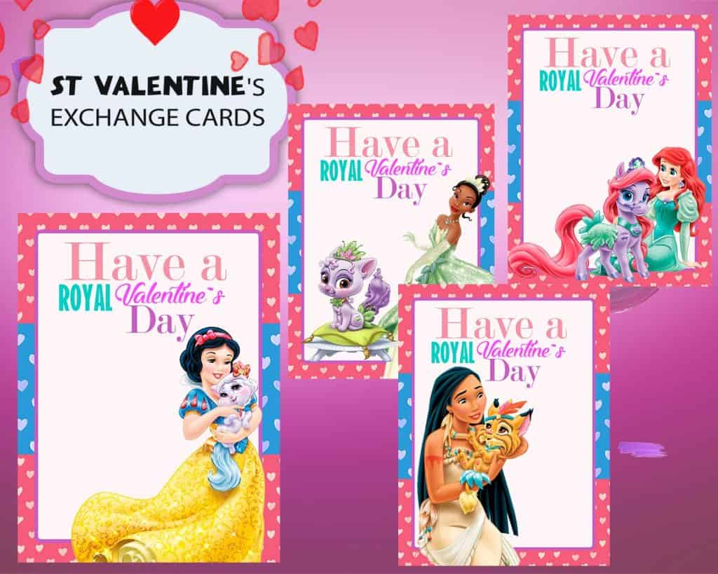 Disney Princess Valentines Day Cards
