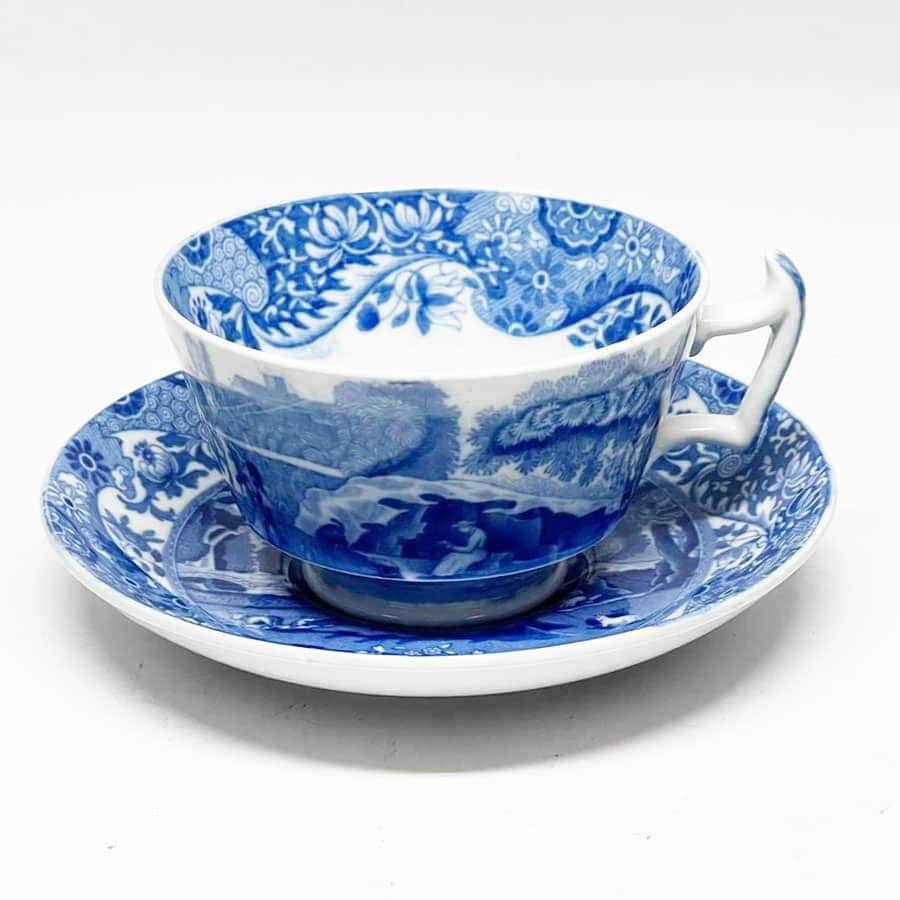 Copeland Spode Blue Italian Breakfast Duo - Clyde on 4th Antiques ...