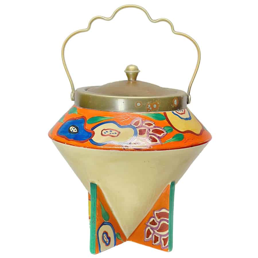 Rare Clarice Cliff Bizarre Lei Conical Biscuit Barrel - Clyde on 4th ...