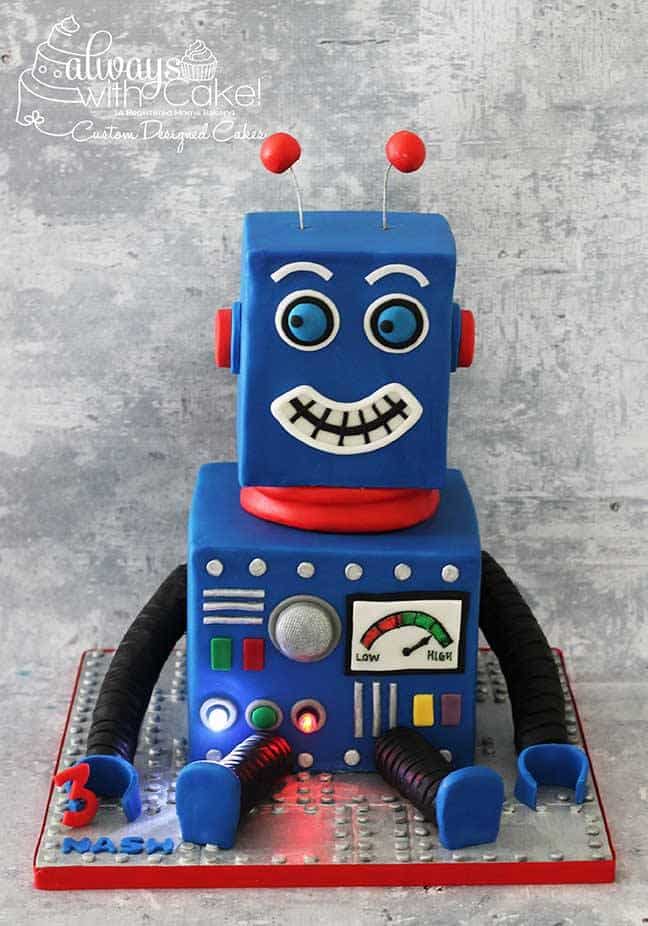 Robot Cake Ideas for Birthdays and Baby Showers