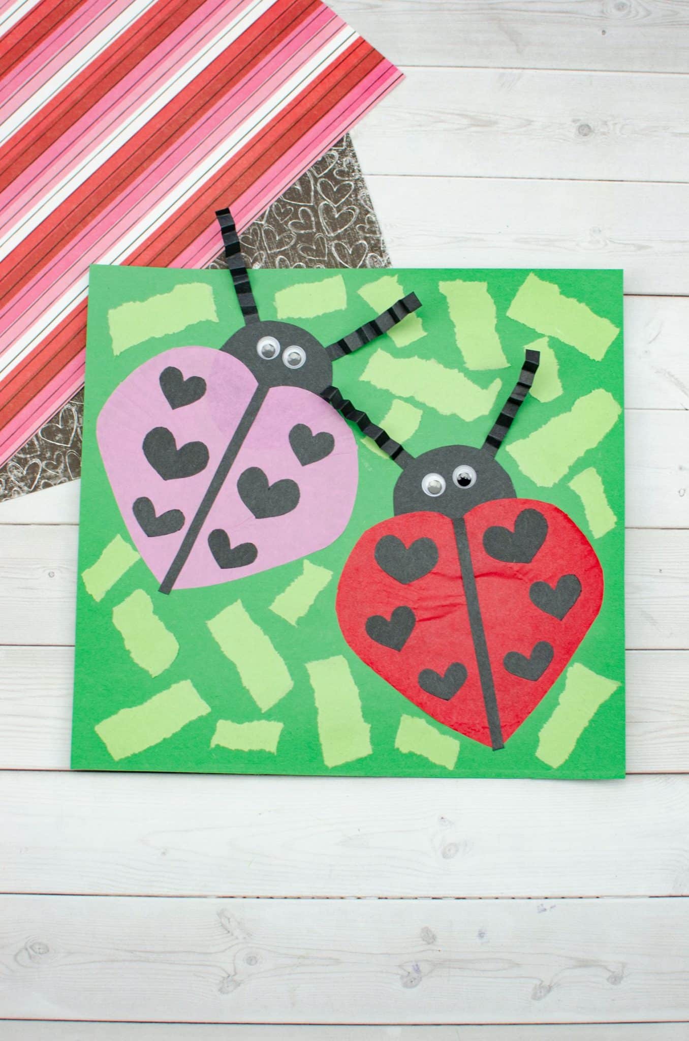 Cute Ladybug Craft for Valentine's Day - Glue Sticks and Gumdrops
