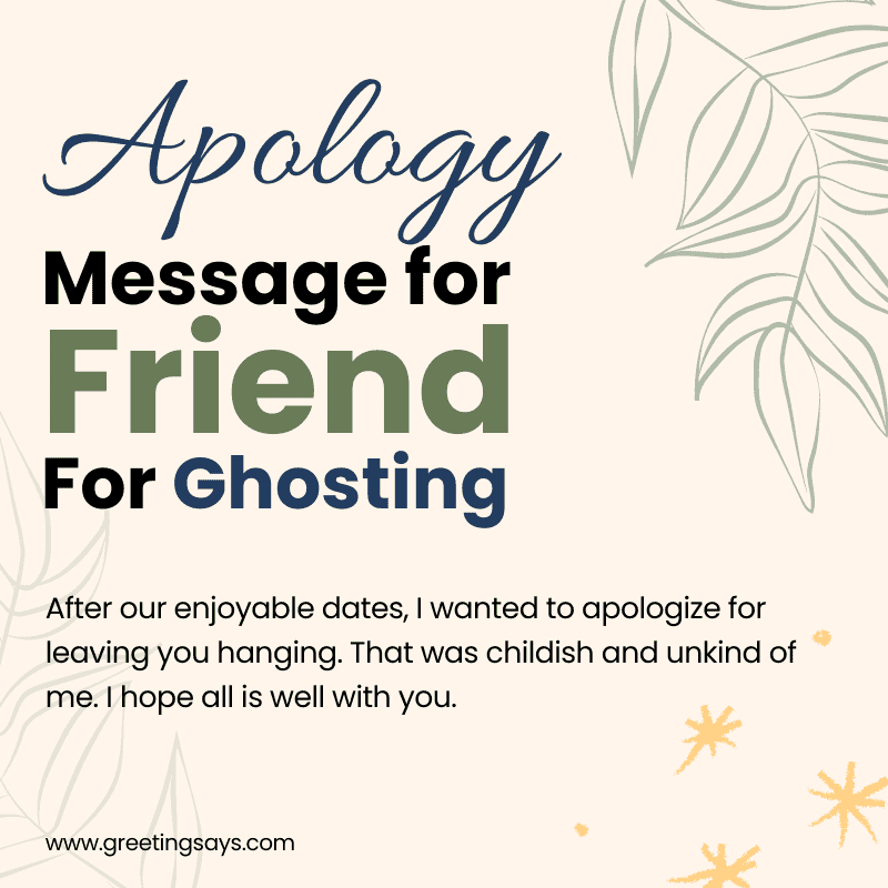 Apology Messages for Friend