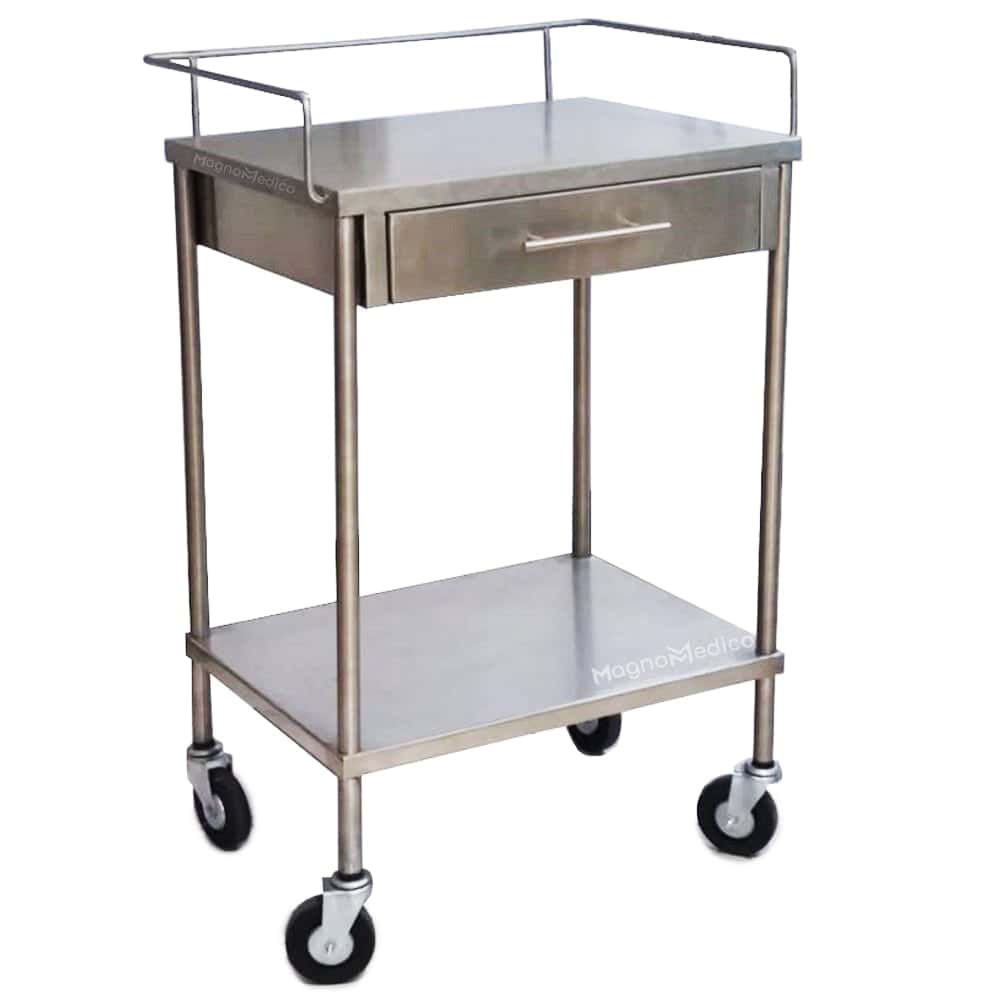 Mesa Mayo Acero Inoxidable Con Charola - Mobiliario Medico Magnomedi