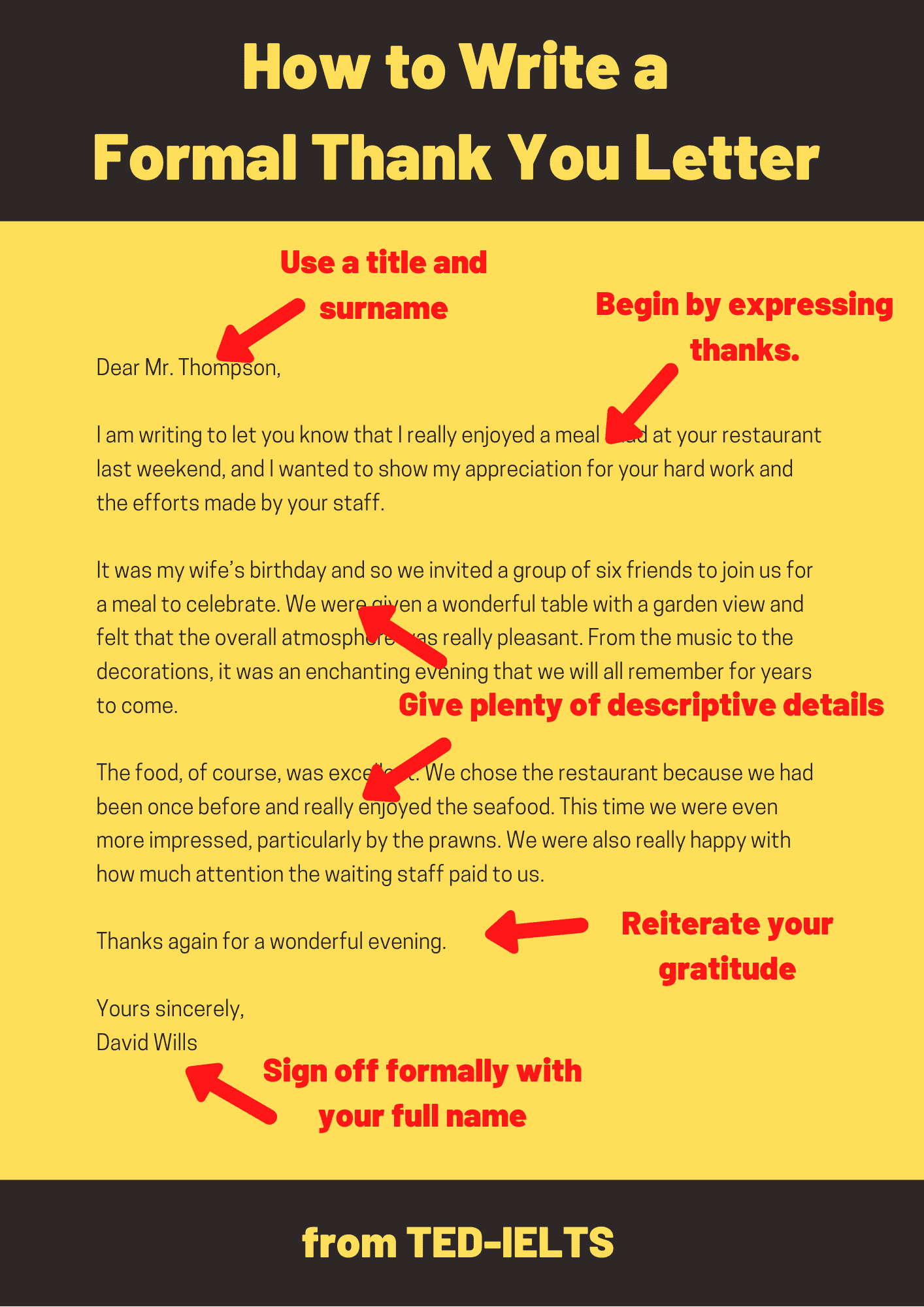 How to Write a Thank You Letter [IELTS General] - TED IELTS