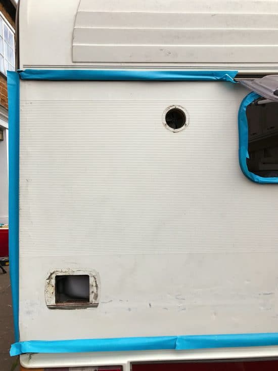 Painting a Caravan Exterior by The Listed Home