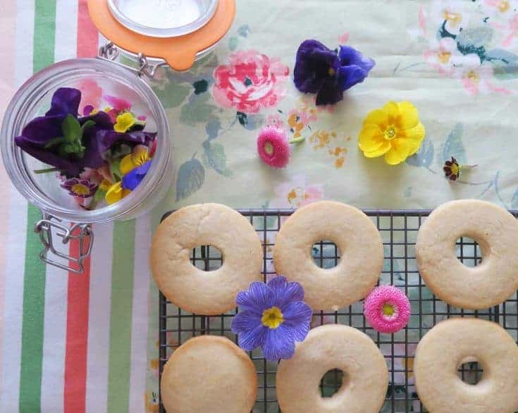 Shortbread Biscuits with Edible Flowers by The Listed Home