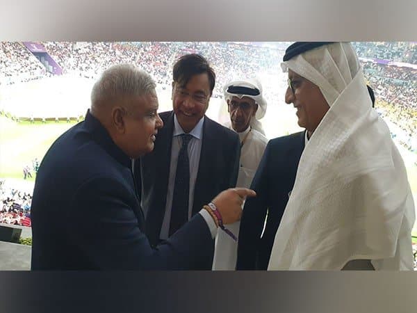 VP Dhankar joins Qatari Emir Tamim Bin Hamad in inauguration of the ...