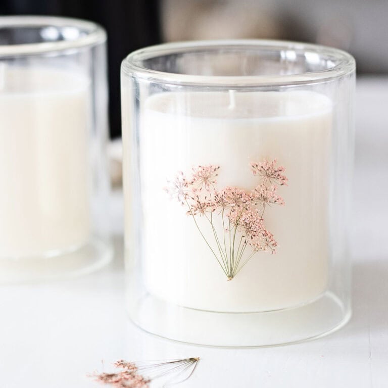 DIY Pressed Flower Candles - The Easy Way