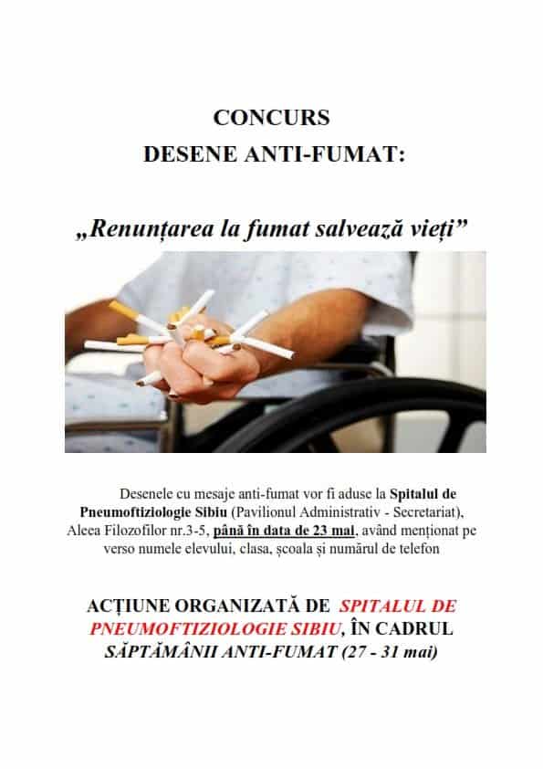 Concurs de desene anti-fumat pentru elevii din Sibiu