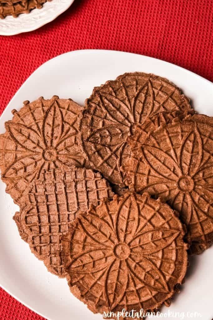Delicious Italian Chocolate Pizzelle Cookie Recipe - Simple Italian Cooking