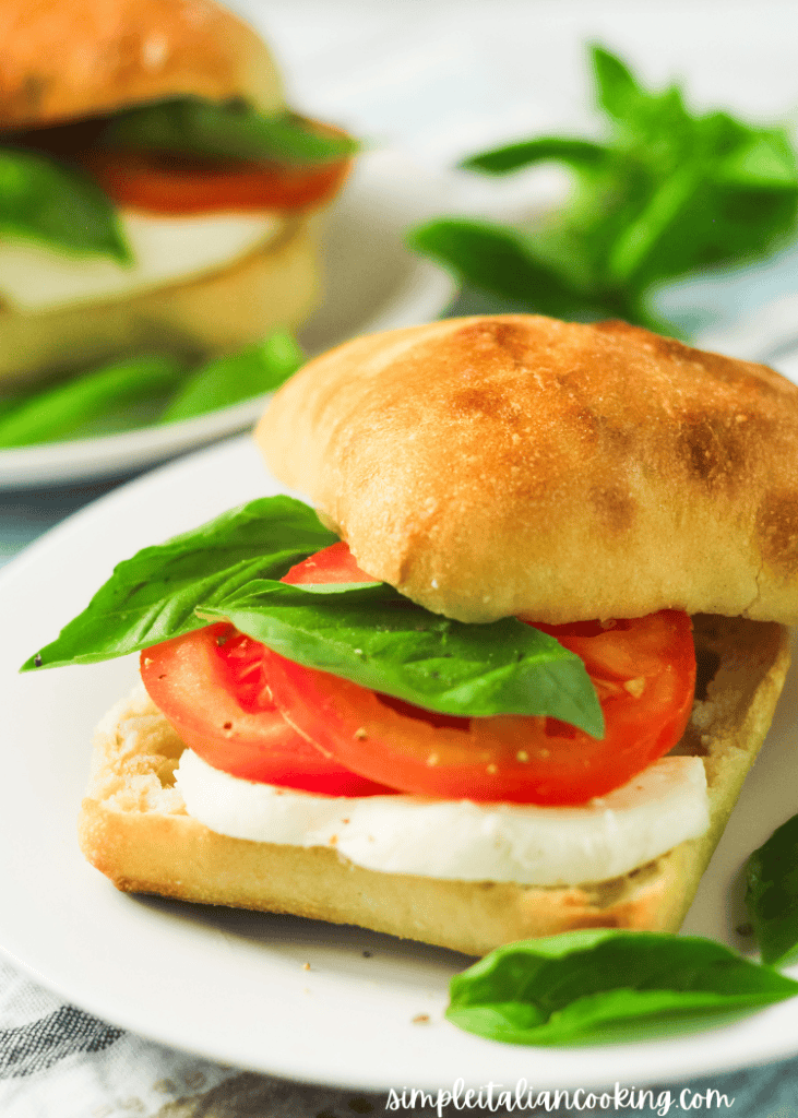 Italian Caprese Sandwich - Simple Italian Cooking
