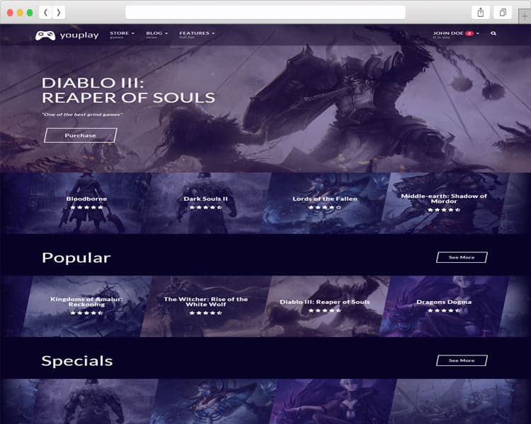 33+ Amazing Gaming Website Templates Free & Premium - WP Freeware