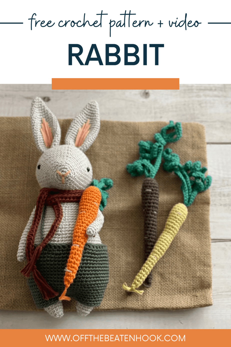 Crochet Rabbit Pattern: Free Pattern + Video Tutorial