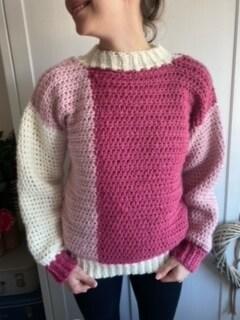 Color Block Sweater Crochet Pattern + Video Tutorial