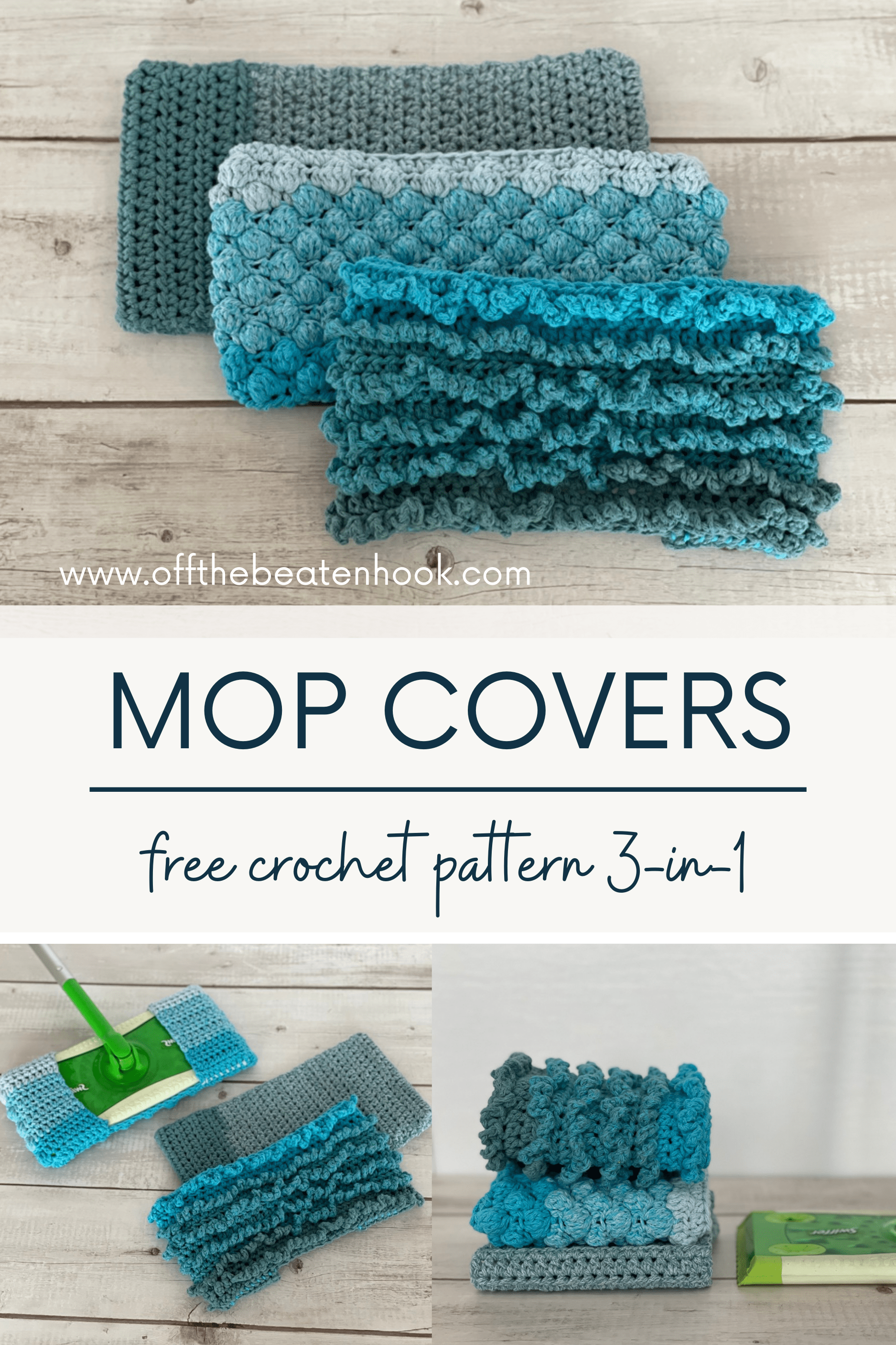 Crochet Swiffer Cover Pattern: Free 3-in-1 Wet & Dry Mop Covers