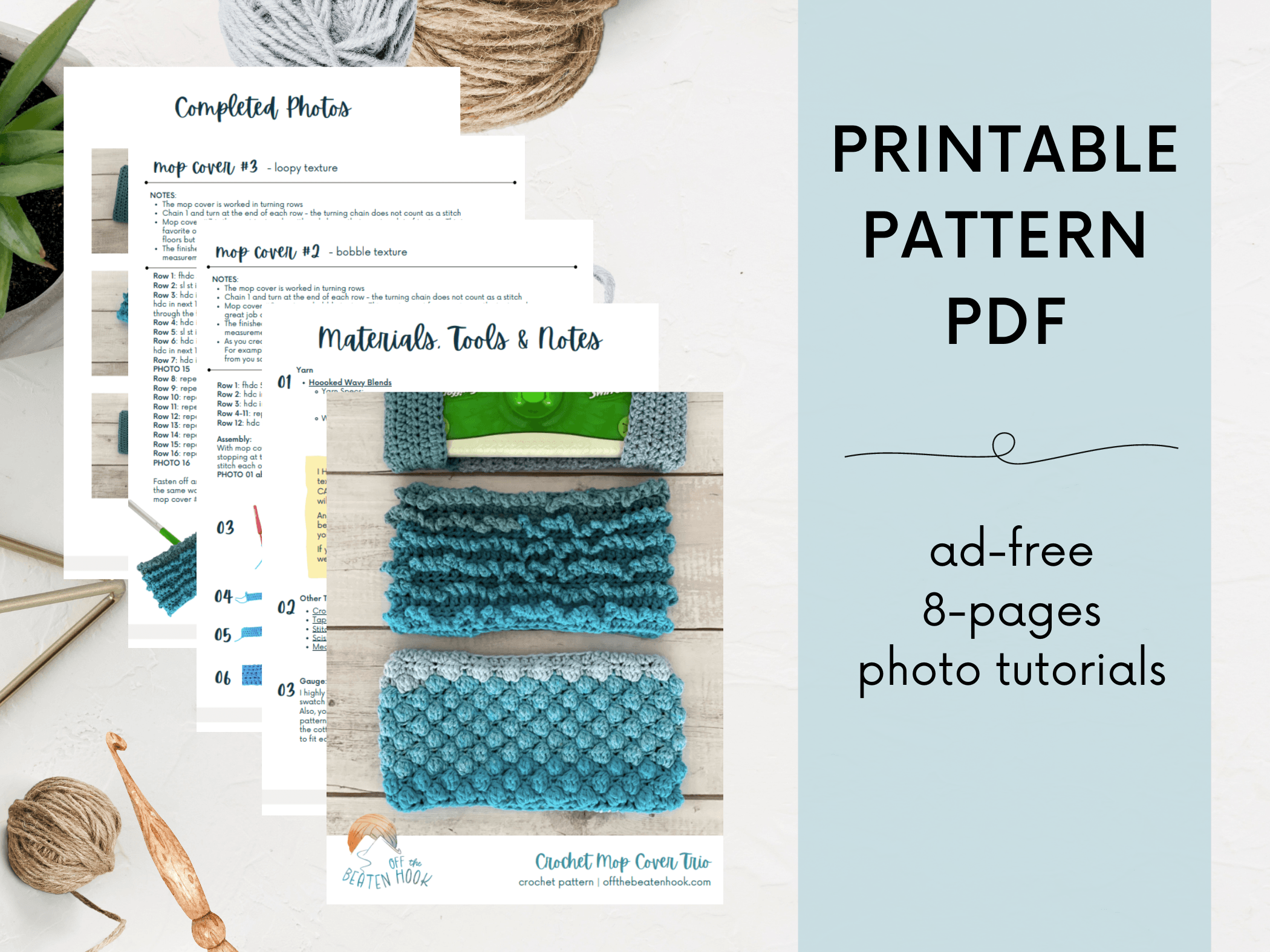 Crochet Swiffer Cover Pattern: Free 3-in-1 Wet & Dry Mop Covers