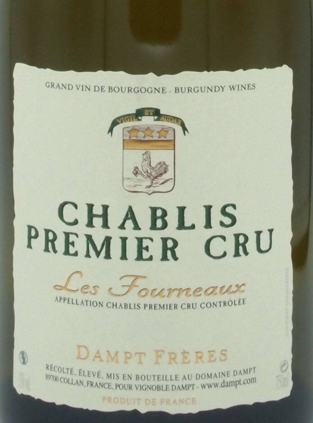 DAMPT Fréres AOC Chablis 1er Cru "Les Fourneaux" 2020 Blanc