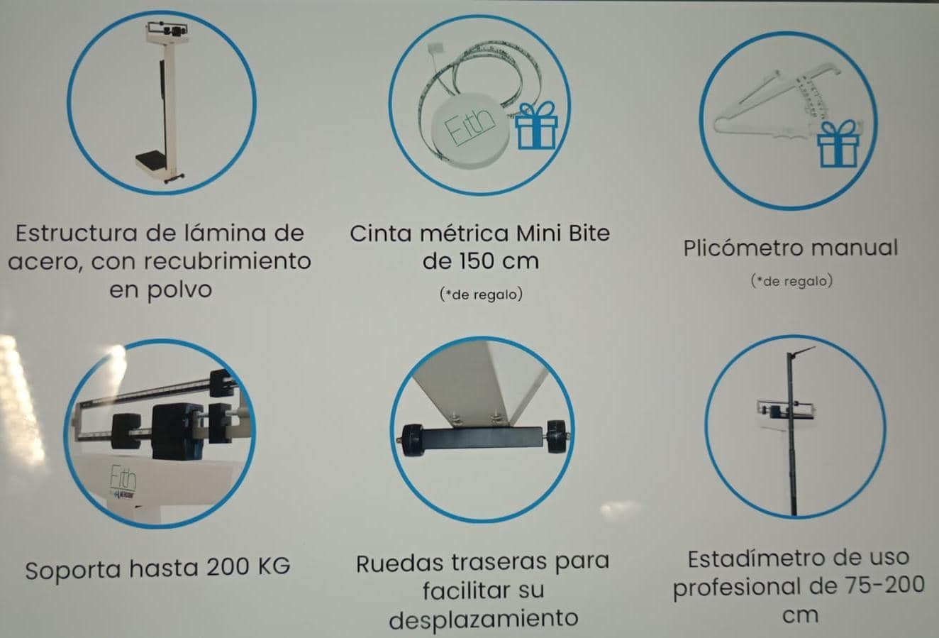 Bascula con estadimetro 180kg - Mobiliario Medico MagnoMedico