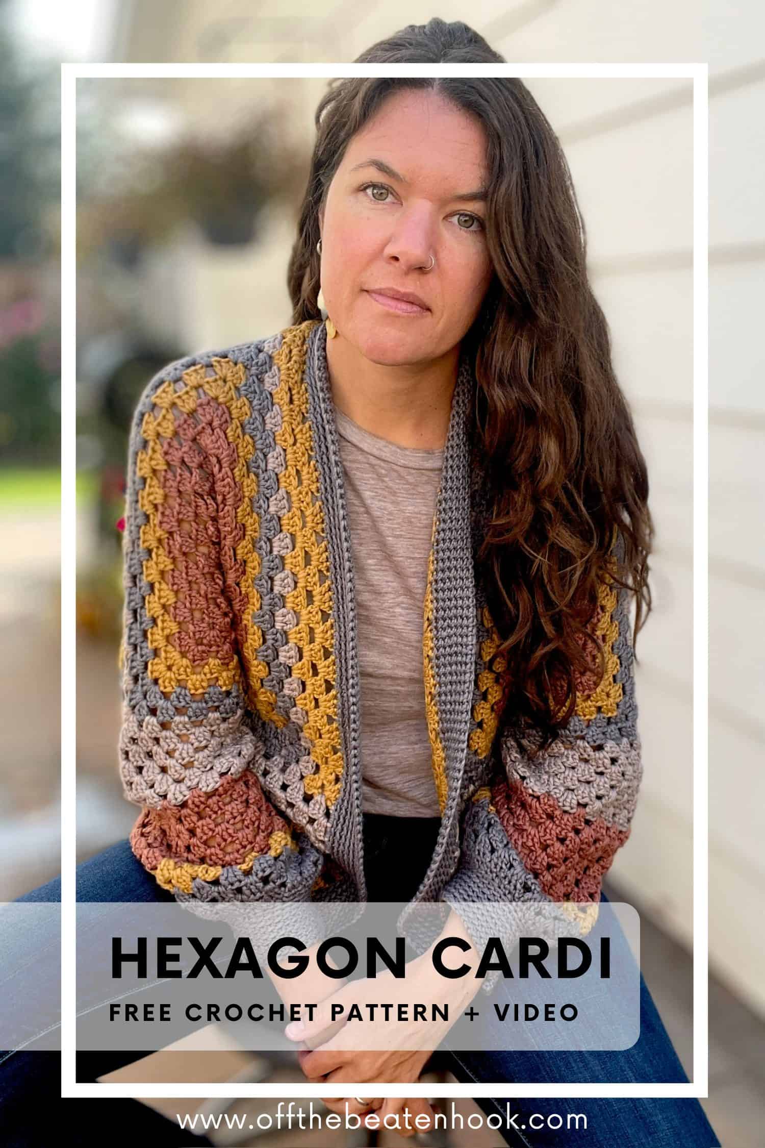 Hexagon Cardigan Crochet Pattern: Free Pattern + Video Tutorial