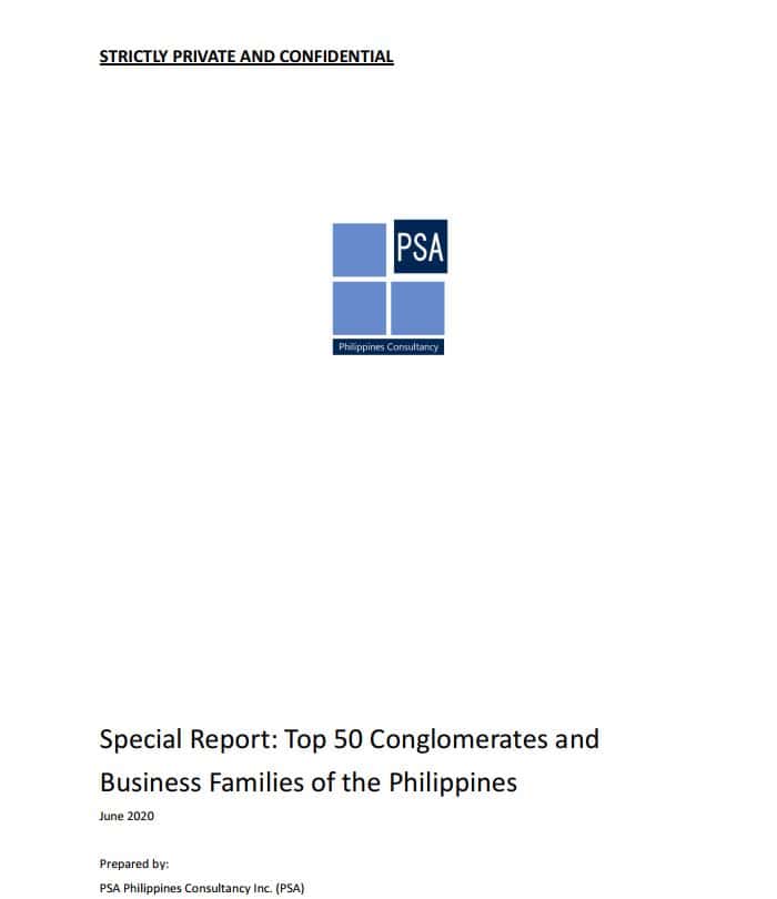 Top 50 Conglomerates and Business Families of the Philippines – PSA ...
