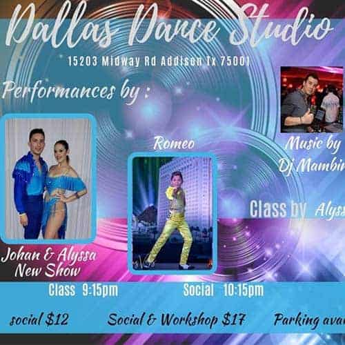 Dallas Dance Studio Social with Johan and Alyssa in Addison area Dance..