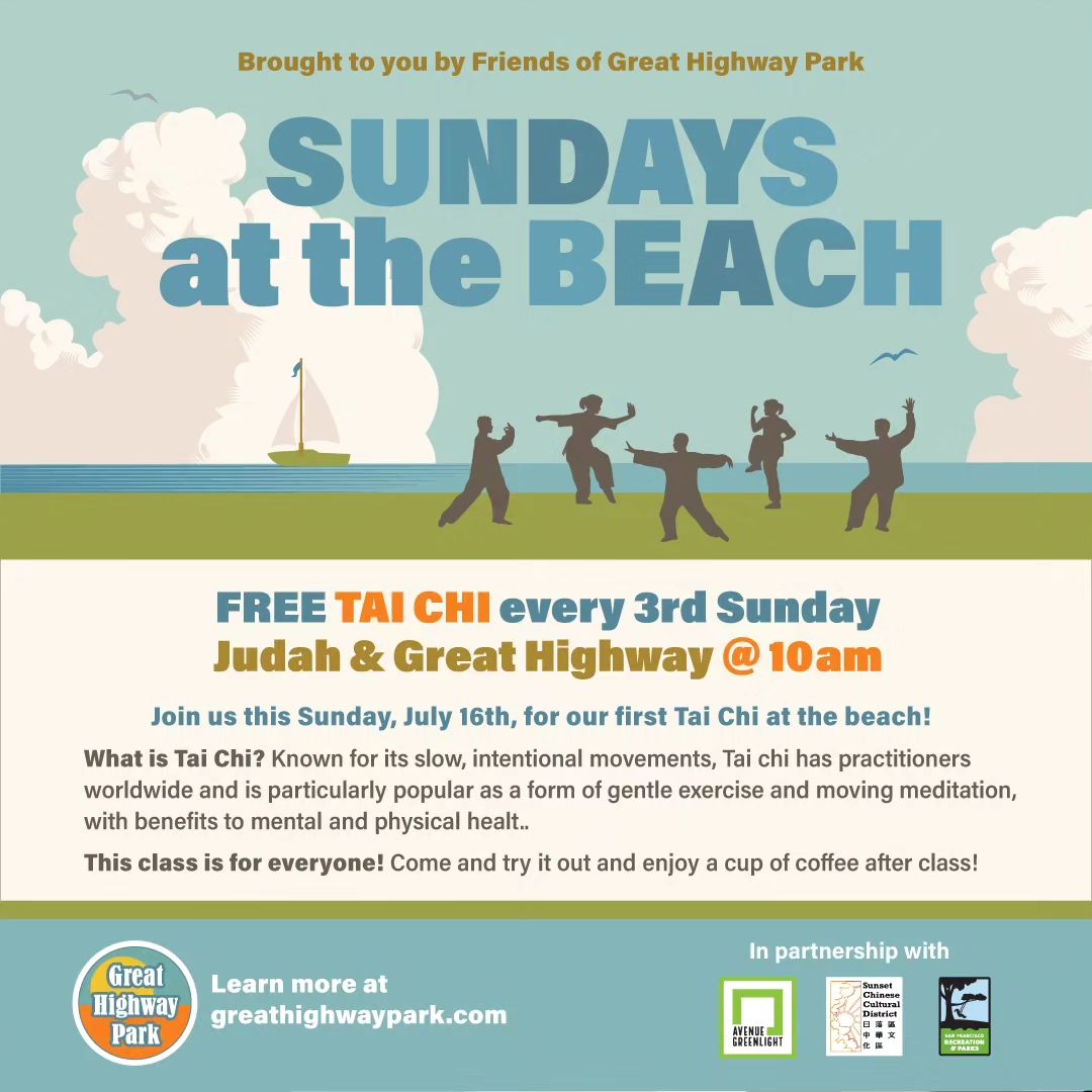 SF's Free "Sundays at the Beach" Tai Chi Day (Great Highway)