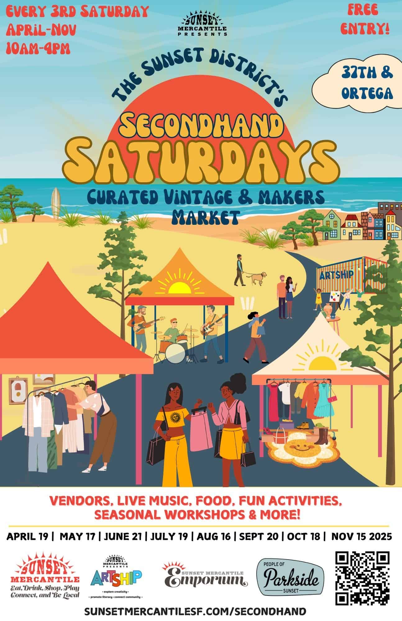 SF's "Secondhand Saturday" 2025 w/ Sunset Mercantile (Every Third Saturday)
