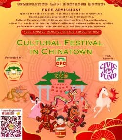 Free Cultural Festival in Chinatown + Street Fair