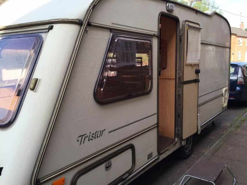 Painting a Caravan Exterior by The Listed Home