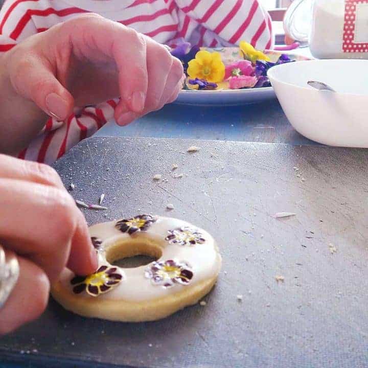Shortbread Biscuit Recipe with Edible Flowers | The Listed Home
