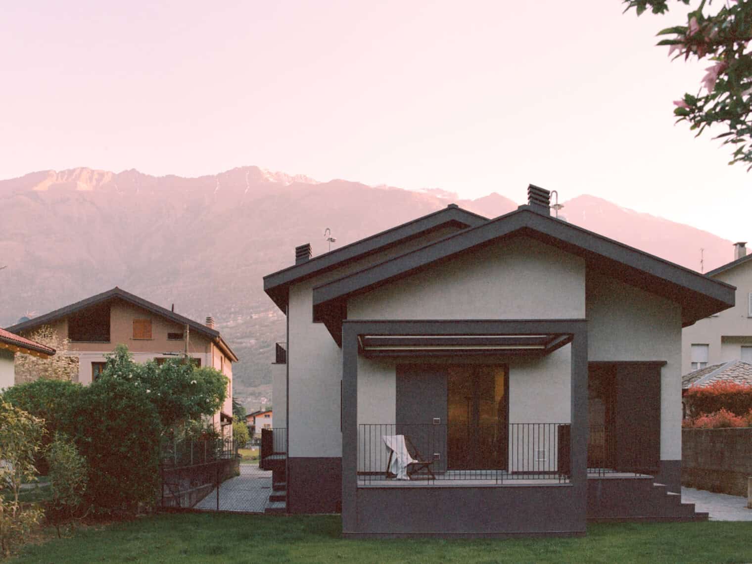 The Gray Race House by Rinaldo Del Nero in Cosio Valtellino, Italy
