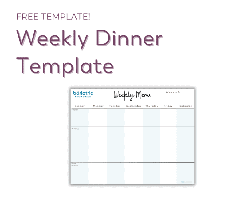 Free Meal Planning Templates for Bariatric Patients | Bariatric Food Coach